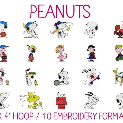 Snoopy Embroidery Etsy