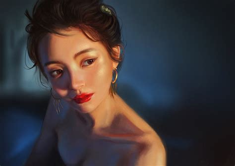 배경 화면 얼굴 초상화 여자들 삽화 1920x1358 Wallpapermaniac 1831635 배경 화면 Wallhere