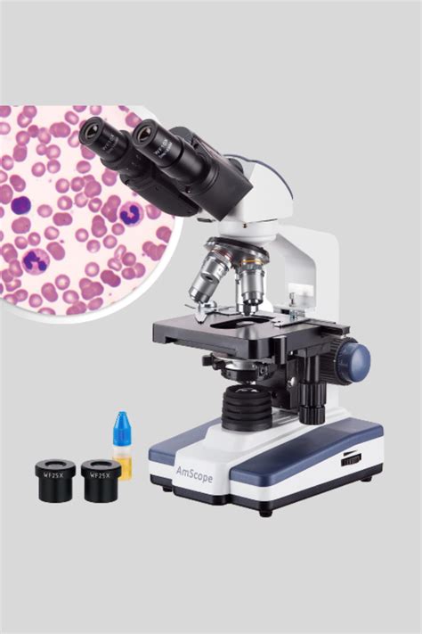 Amscope B120c Siedentopf Binocular Compound Microscope 40x 2500x Magnification Led Illumination