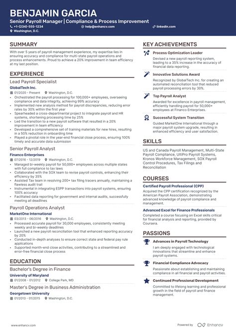 10 Payroll Manager Resume Examples Guide For 2025
