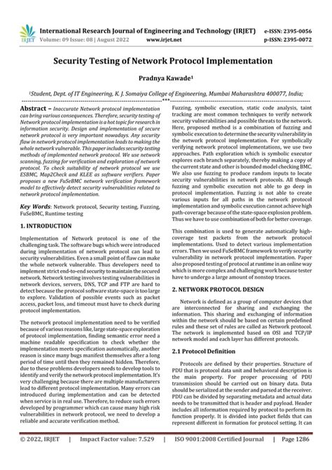 Security Testing Of Network Protocol Implementation Pdf Computer