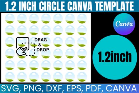 1 2 Inch Circle Canva Template Graphic By Gfx Shaown · Creative Fabrica