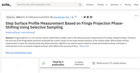 Step Surface Profile Measurement Based On Fringe Projection Phase Shifting Using Selective Sampling