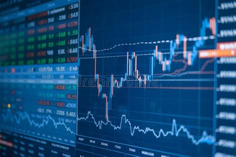Digital Stock Market Interface Displaying Fluctuating Graph Trends Emphasizing Financial Data