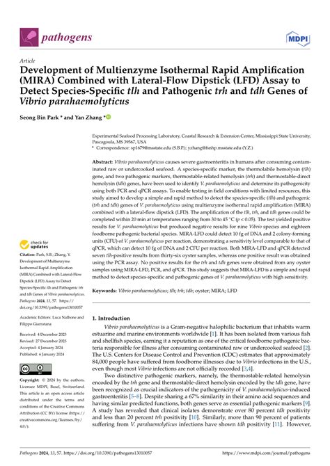 Pdf Development Of Multienzyme Isothermal Rapid Amplification Mira Combined With Lateral