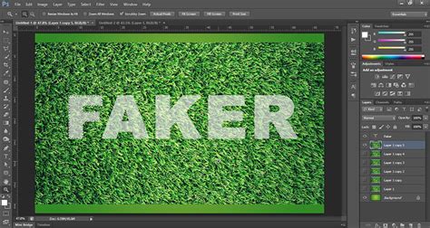 how to create grass text effect in photoshop with sadesign