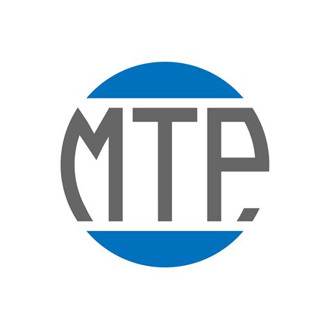 Diseño De Logotipo De Letra Mtp Sobre Fondo Blanco Concepto De