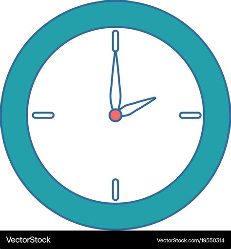 Time Clock Isolated Icon Royalty Free Vector Image