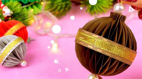 Новогодние игрушки из бумаги Елочные игрушки своими руками Youtube
