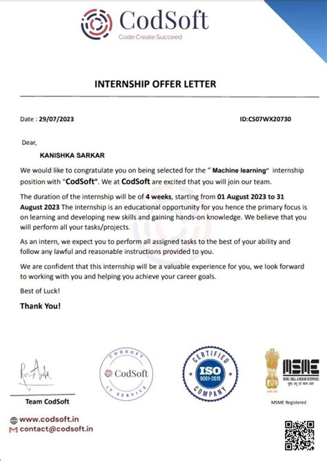 Kanishka Sarkar On Linkedin Thankyou Codsoftinternship Codsoft