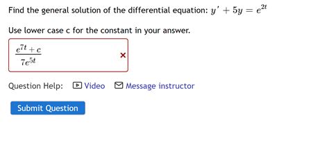 Solved Section Linear First Order Differential Chegg