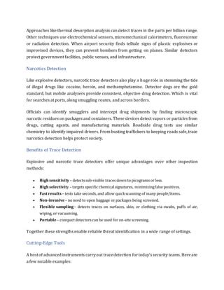 Smelling Trouble How Explosive Narcotic Trace Detectors Sniff Out Danger Pdf