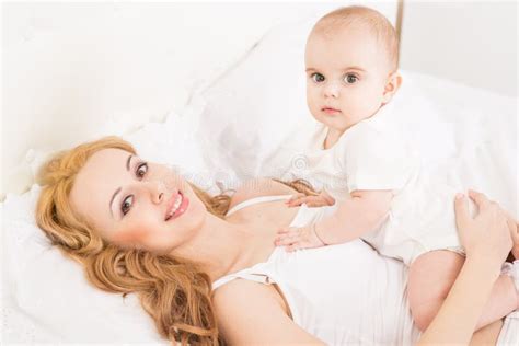 Mother Playing With Baby Stock Photo Image Of Infant