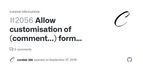 allow customisation of comment form styling · issue 2056
