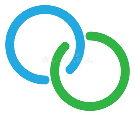Interlace Interconnected Intersecting Circles Rings Abstract Symbolic Shape Icon Stock