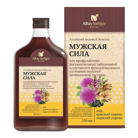 Алтайский бальзам медовый 250мл мужская сила (мед, красный корень ...