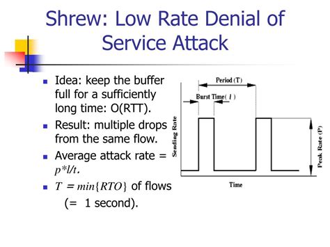 ppt on the effect of router buffer sizes on low rate denial of