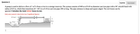 Solved Question 3 4 Points Save Answer A Pump Is Used To