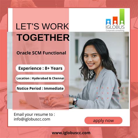 Iglobus Corporate Consulting Pvt Ltd On Linkedin Oraclejobs Oraclescm Oraclescmfunctional