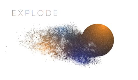 추상적 파열로 원 폭발 검은 모양의 벡터 입자가 부서진 파편입니다 3d 원 에너지 배경 미래 구 기하학적 그림 안개가 있는 벡터 폭발 구름 깨짐에 대한 스톡 벡터 아트 및