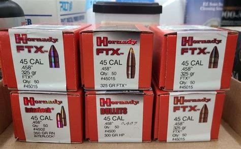 Large Lot 45 Cal Hornady Reloading Bullets Kramer Auction Llc