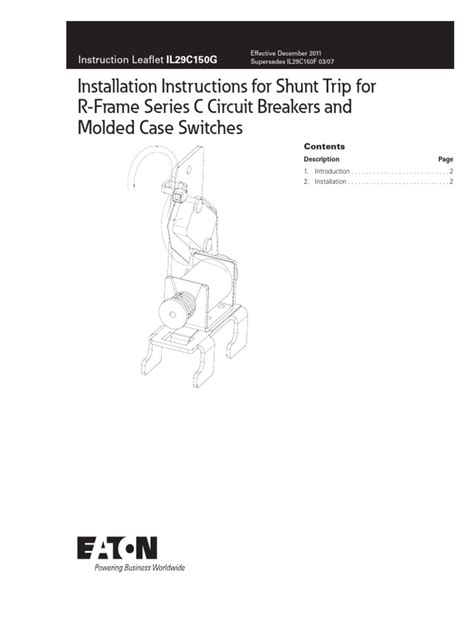Pd6 Shunt Trip Module Pdf