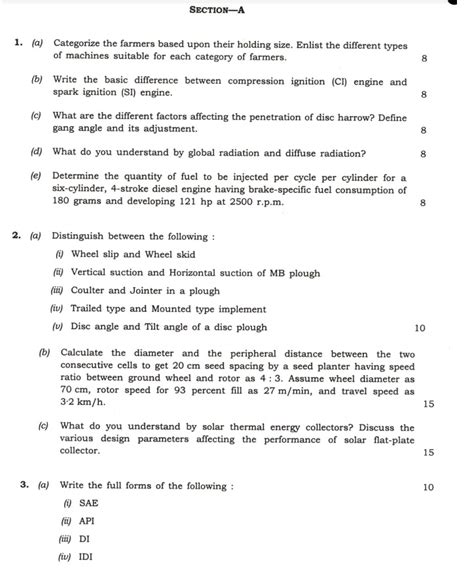 Download UPSC IFoS Main Exam Paper Agriculture Engineering II UPSC IAS EXAM PORTAL