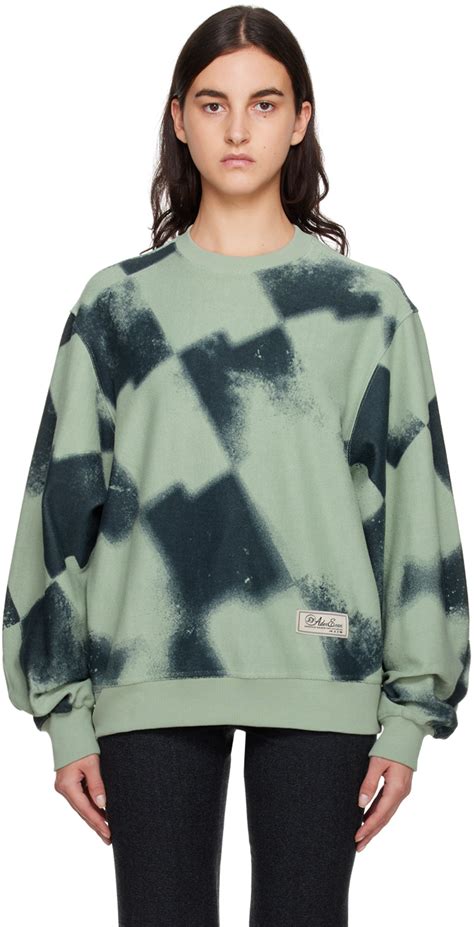Black And Green Tenit Sweatshirt By Ader Error On Sale