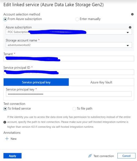 Setting Up A Service Principal For Azure Data Lake Gen 2 Storage To Use With Data Factory