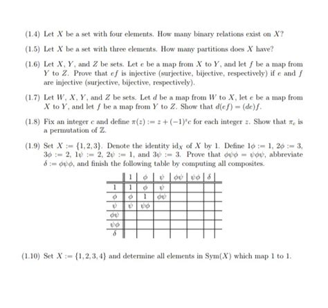 Solved 1 4 Let X Be A Set With Four Elements How Many Chegg Com