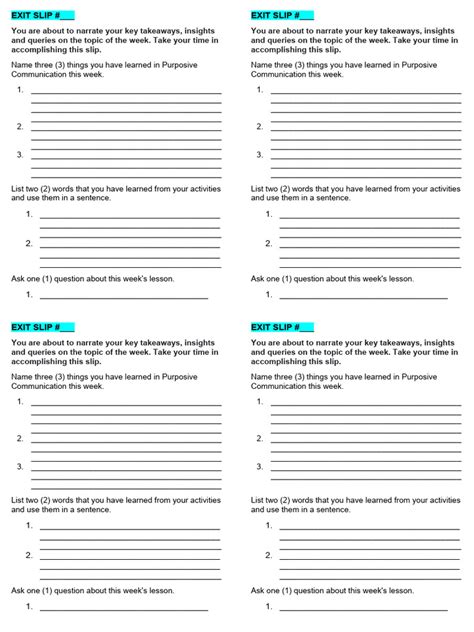 Exit Slip Pdf Question Syntax