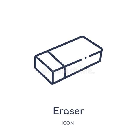 Linear Eraser Icon From Education Outline Collection Thin Line Eraser Vector Isolated On White