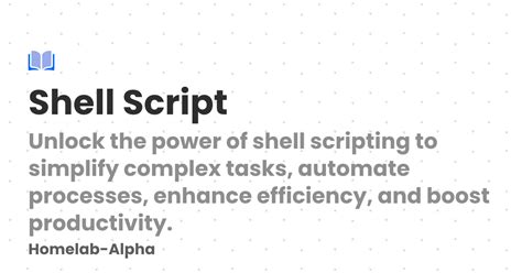 shell script homelab alpha