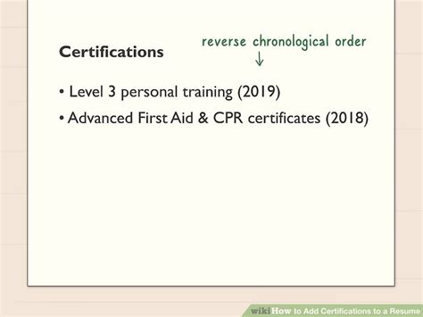 Simple Ways To Add Certifications To A Resume WikiHow Life