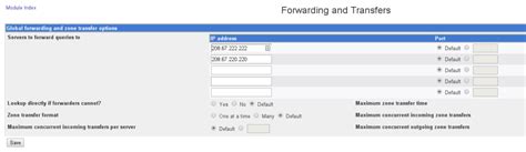 Dns Forwarder And Transfer Using Bind And Webmin Bots