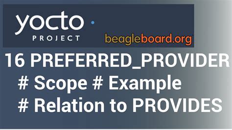 Yocto Tutorial 16 Customizing Package Provider Preferredprovider Youtube