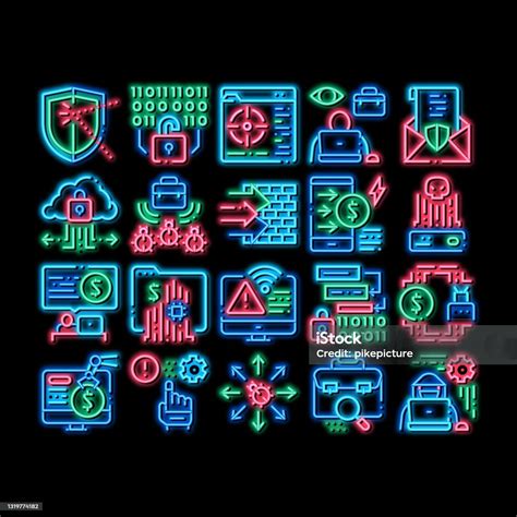 Pentesting Software Neon Glow Icon Illustration Stock Illustration Download Image Now