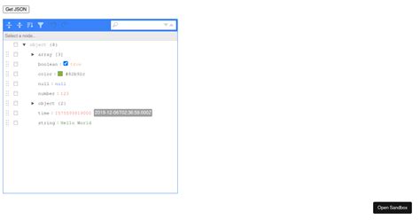 Json Editor Codesandbox