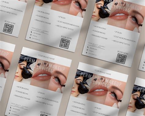 Editable Permanent Makeup Flyer Template Custom Pmu Promotional Flyer Minimalist Permanent