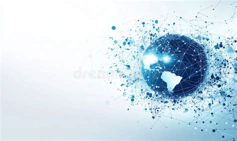 Global Network Visualization With Abstract Connections And Data Points Stock Image Image Of