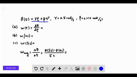 Solved A Fan Blade Rotates With Angular Velocity Given By T γ βt 2