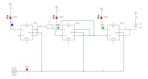 Down Counter Multisim Live