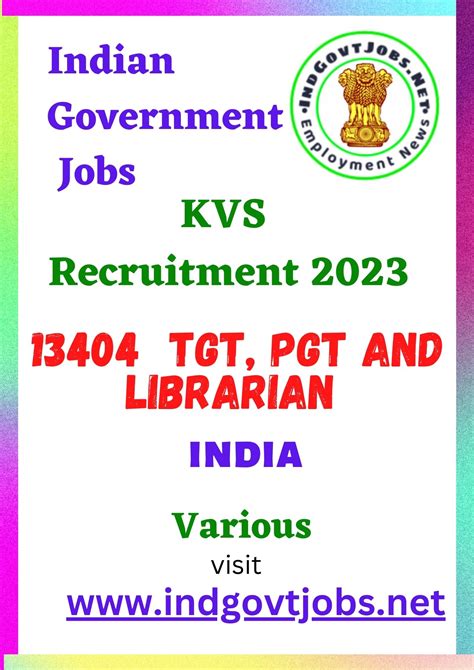 Kvs Recruitment 13404 Various Best Job Vacancy 2022