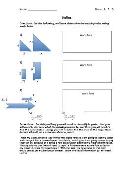 Scale Factor By Adam Jensen Teachers Pay Teachers