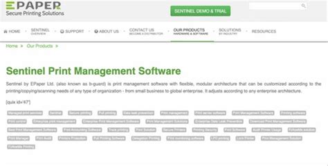 Sentinel Print Management Software At Best Price In Bengaluru