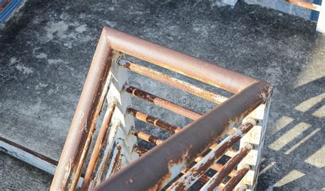 Rust Of Metals On Iron Railing Or Handrail Corrosion Of Metal Rust