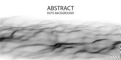 Premium Vector Wave Of Particles Abstract Background With A Dynamic Wave Big Data