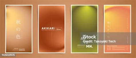일본 가을 네온 그라디언트 커버 템플릿 디자인 포스터 소셜 미디어 게시물 및 바이브 앨범을위한 수직 스토리 세트 네오 사이버 펑크 그라디언트 밝은 게시물 벡터 낙하 색상
