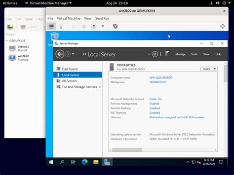 Debian 11 Bullseye Kvm Create Virtual Machine Gui Server World