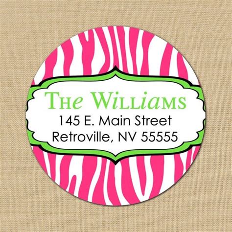 Fresh Zebra Print CUSTOM Address Labels Or By PoshGirlBoutique